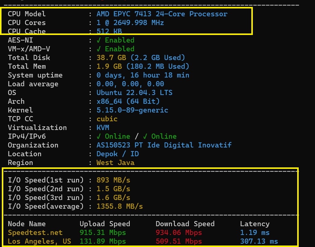 Review Cloud VPS IDE.ID, Performance IOPS Storagenya Terbaik